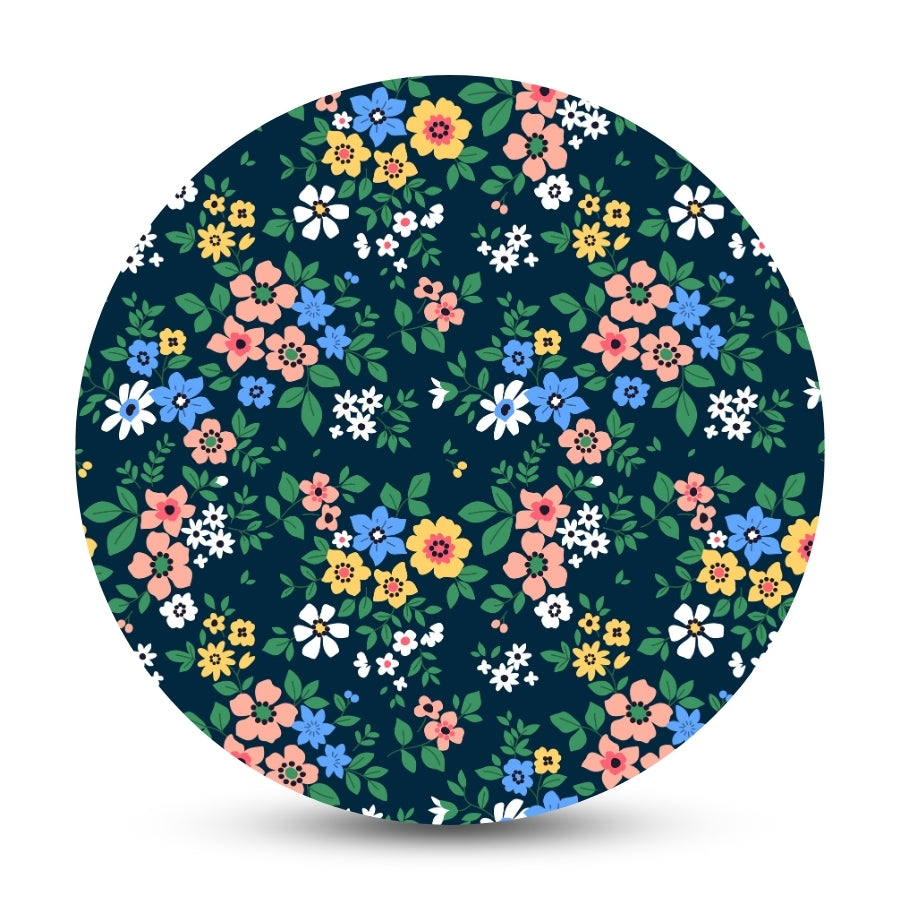 RockaDex Printed Patch: Blue Floral - Full Cover – MedStyle