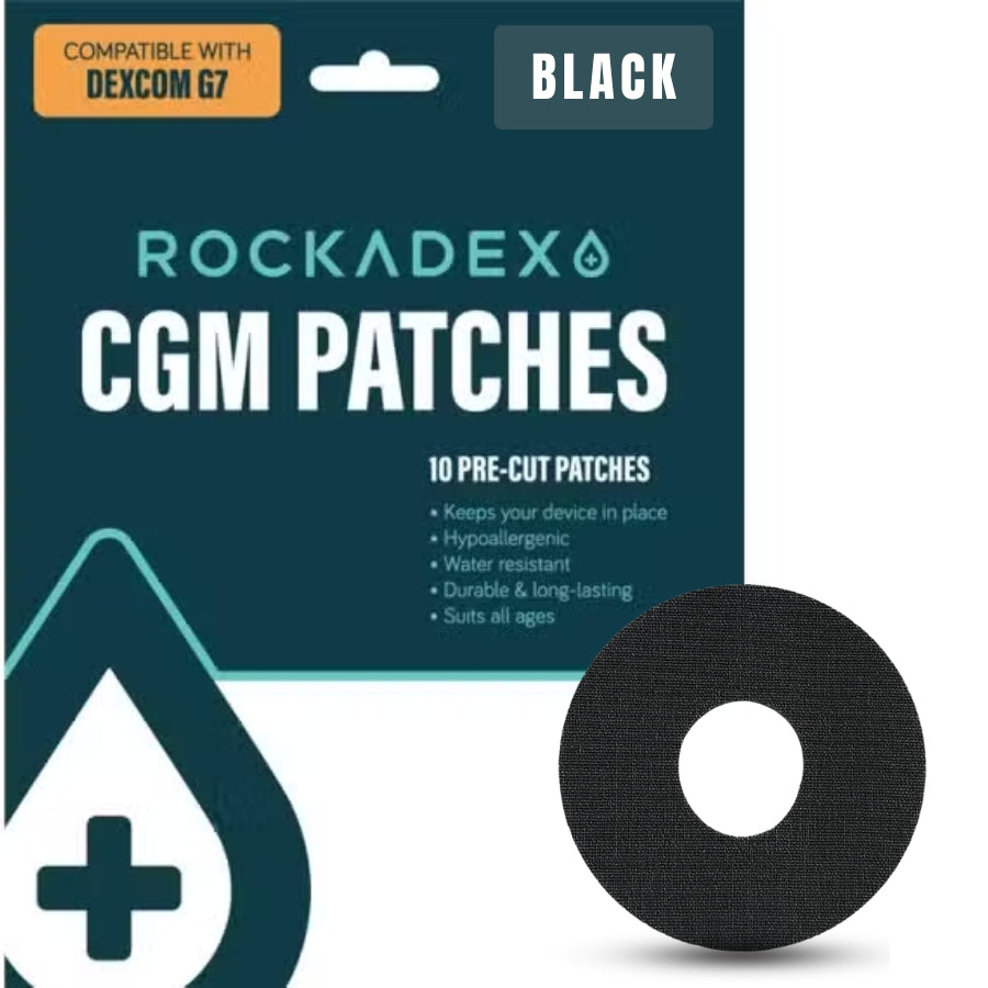 Dexcom G7 Patches: Black – 10 Pack Inner Cut – MedStyle