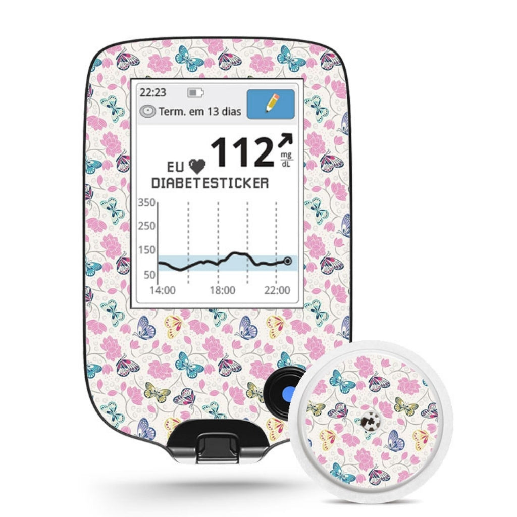 Freestyle Libre Reader & 1x Sensor Decal - Pretty Butterflies – MedStyle
